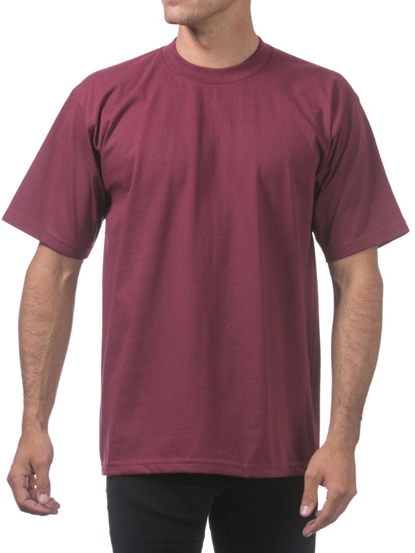 ProClub Adult Maroon Short Sleeve | YNVU Clothing Store